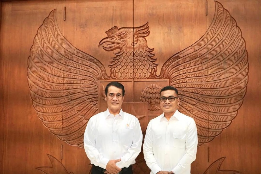 Bupati Abdya Safaruddin bersama Menteri Pertanian, Andi Amran Sulaiman ...